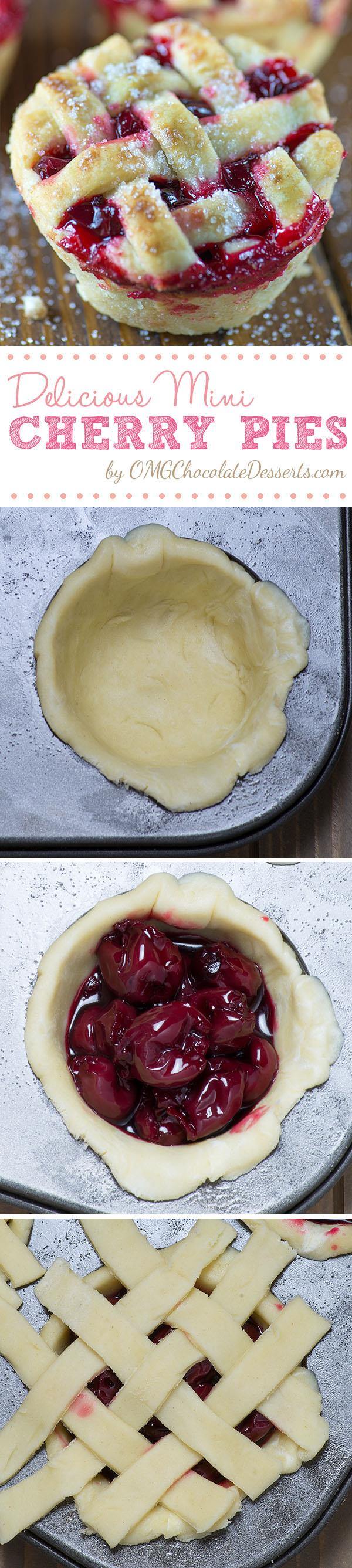 Mini Cherry Pies | Easy Homemade Dessert Recipe With Cherry Filling