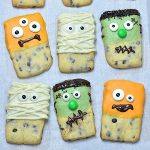 Halloween Monsters Shortbread Cookies - OMG Chocolate Desserts