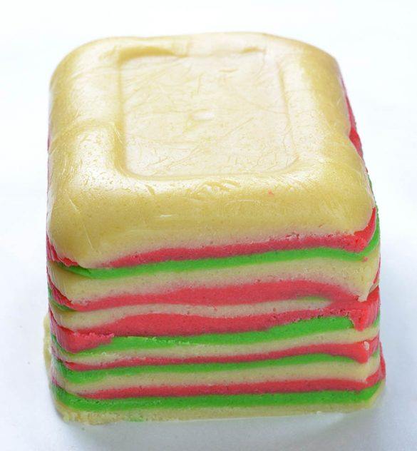 Christmas Sugar Cookies | Festive Red and Green Striped Sugar Cookies