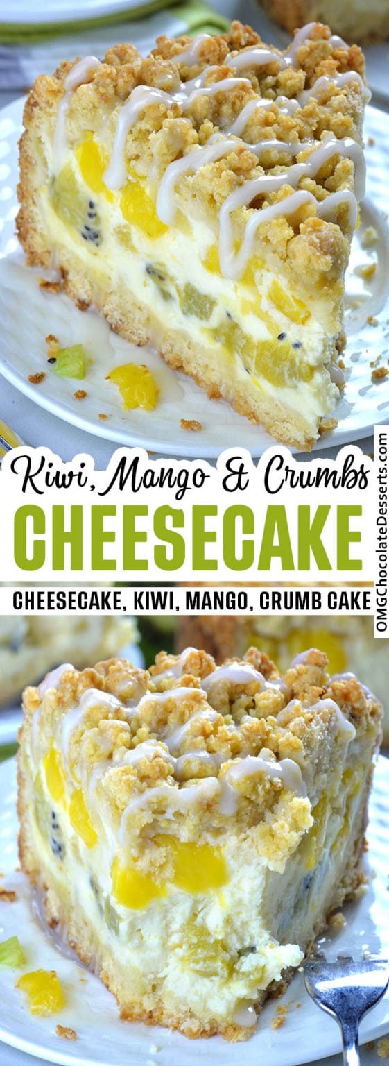 Tropical Fruit Cheesecake Crumb Cake | A Summer Cheesecake Recipe