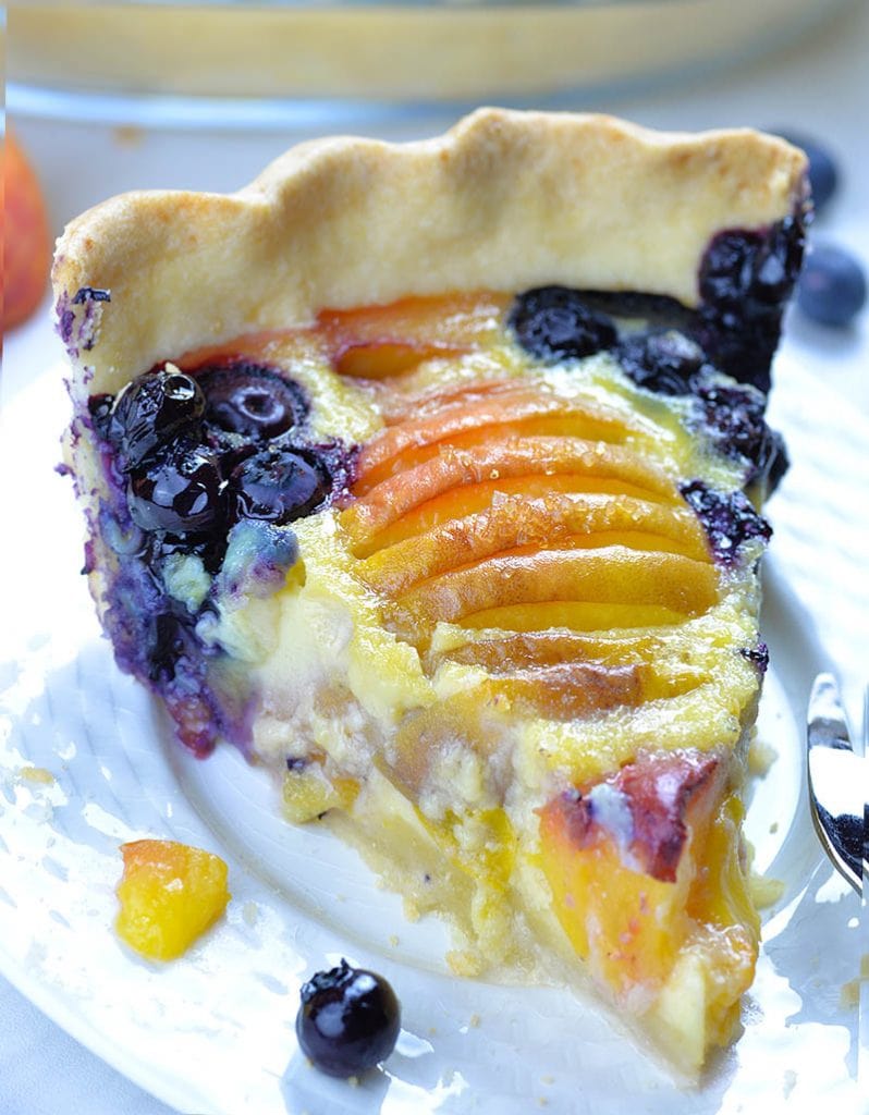 Impossible Peach Blueberry Pie - OMG Chocolate Desserts