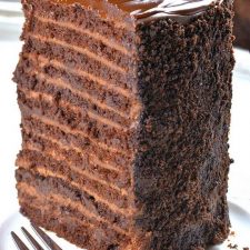 24 Layer Chocolate Cake | Chocolate Cake Recipe Topped With Ganache