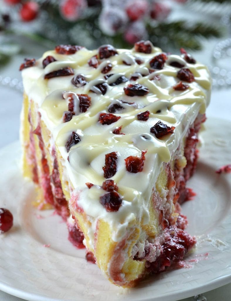 Cranberry Christmas Cake - OMG Chocolate Desserts