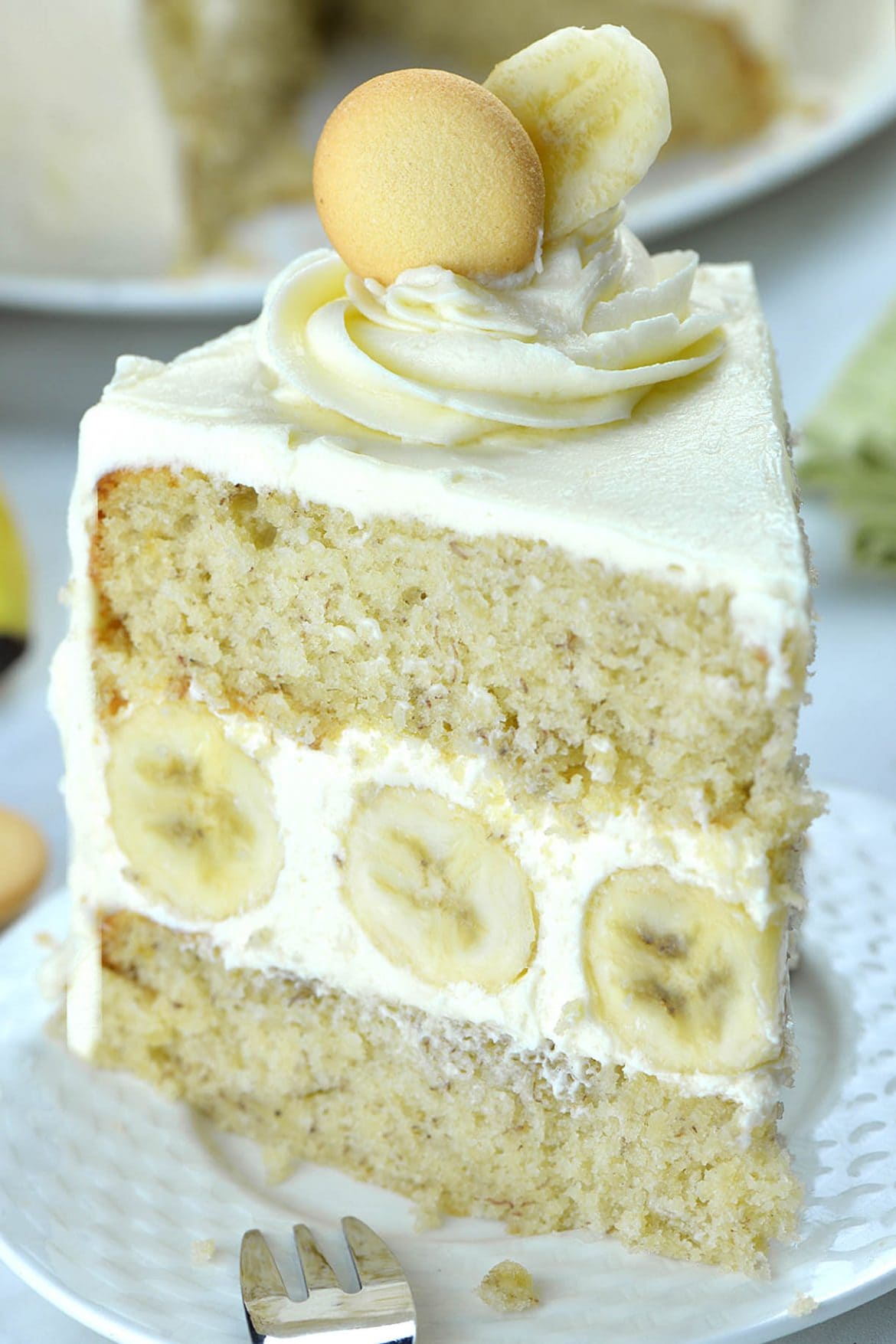 Banana Cake with Cream Cheese Frosting | Moist Layered Banana Cake Recipe