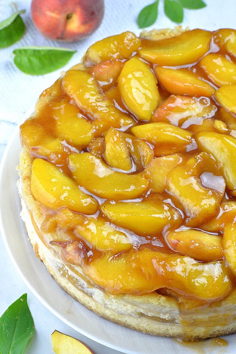 Peach Cobbler Cheesecake | A Cheesecake Recipe with Fresh Peaches