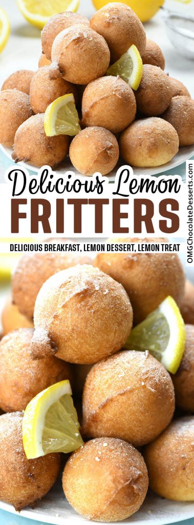 Lemon Fritters - Soft and Easy Breakfast Bites- OMG Chocolate Desserts