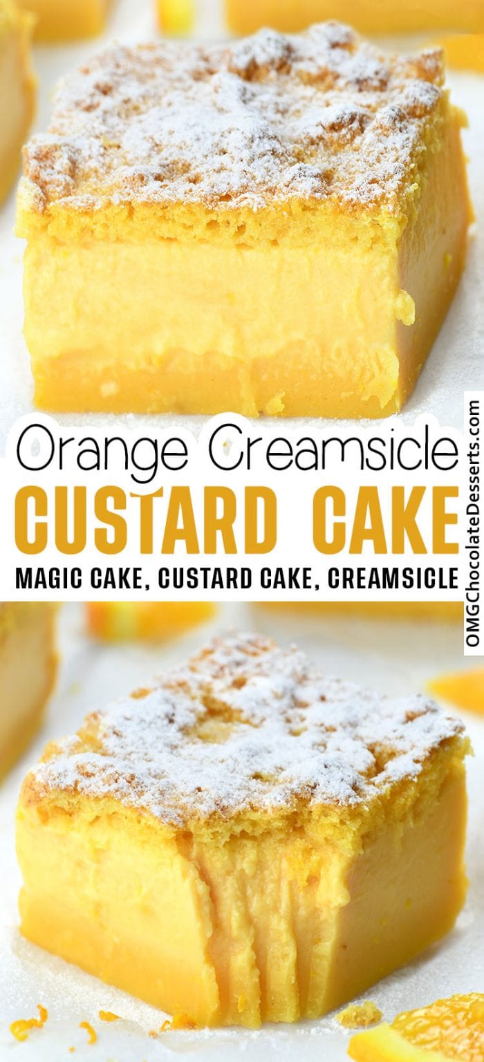 Orange Creamsicle Custard CakeOrange Custard Cake - OMG Chocolate Desserts