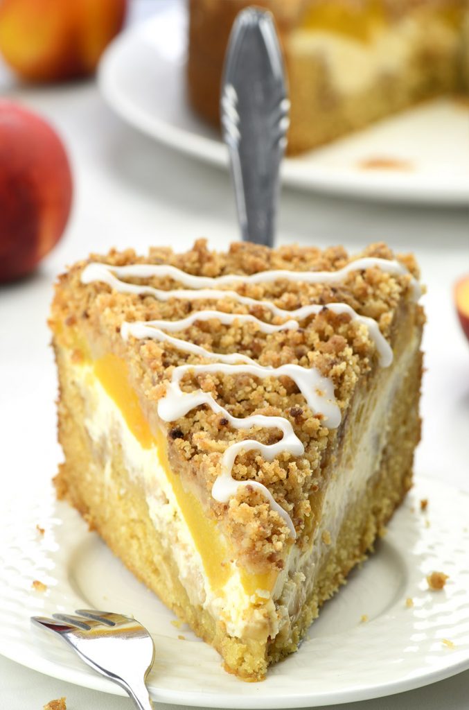 Peach Coffee Cake Recipe (With Step By Step Photos)