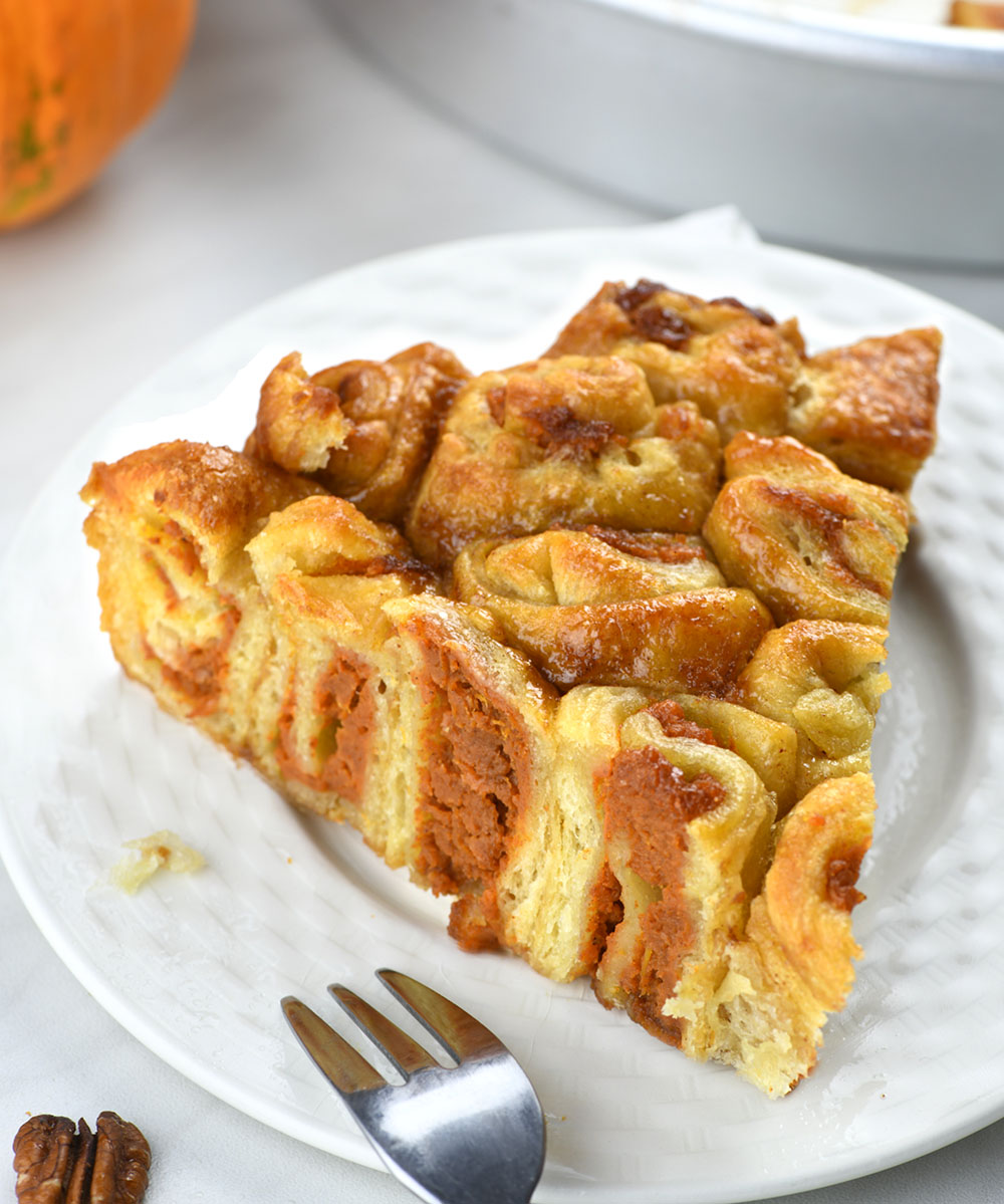 Pumpkin Crescent Roll-Up Bake - OMG Chocolate Desserts