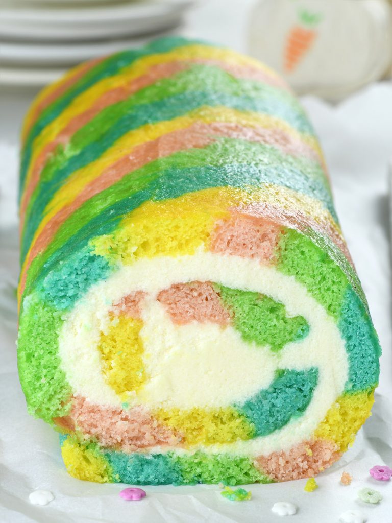 Easter Cake Roll - OMG Chocolate Desserts