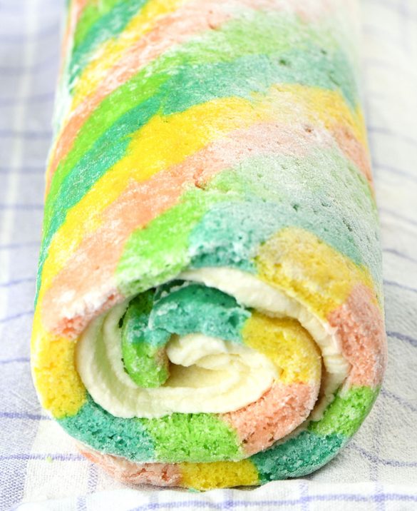 Easter Cake Roll - OMG Chocolate Desserts