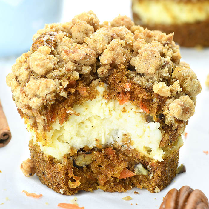Mini Carrot Cake Cheesecakes - OMG Chocolate Desserts